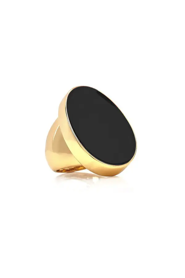 KENNETH JAY LANE Kidney Ring - Black