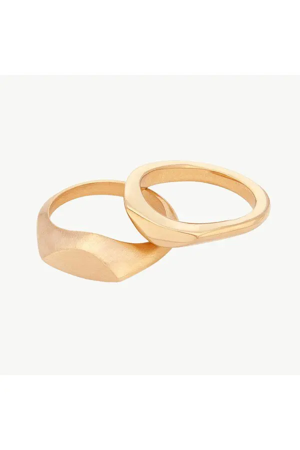SOKO Mwenzi Stack Signet Rings - Gold