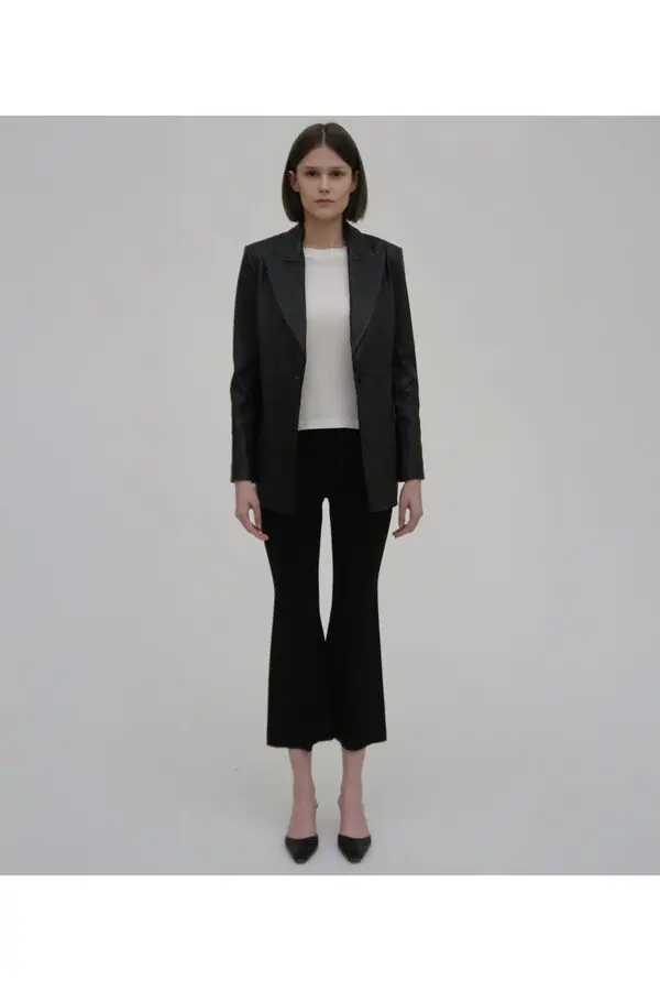 Rosetta Getty Pull On Cropped Flare - Black
