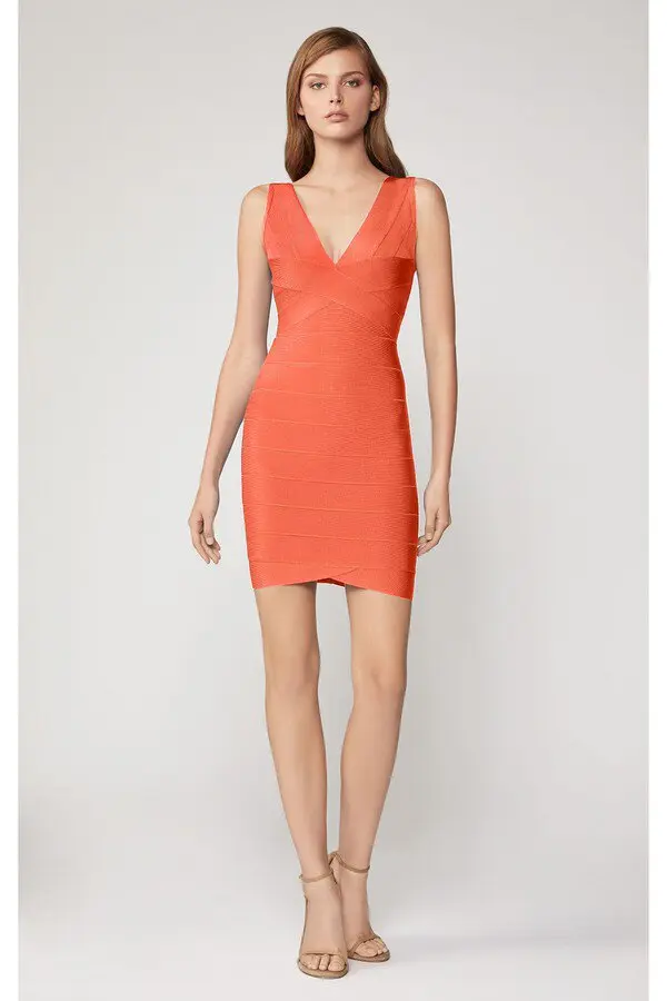 strapless open back dress THE SUTTON GOWN – HERVÉ LÉGER