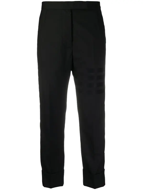 Thom Browne Tailored Cropped Trousers - Black