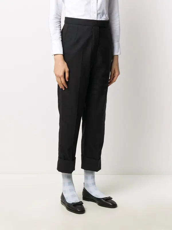 Thom Browne Tailored Cropped Trousers - Black