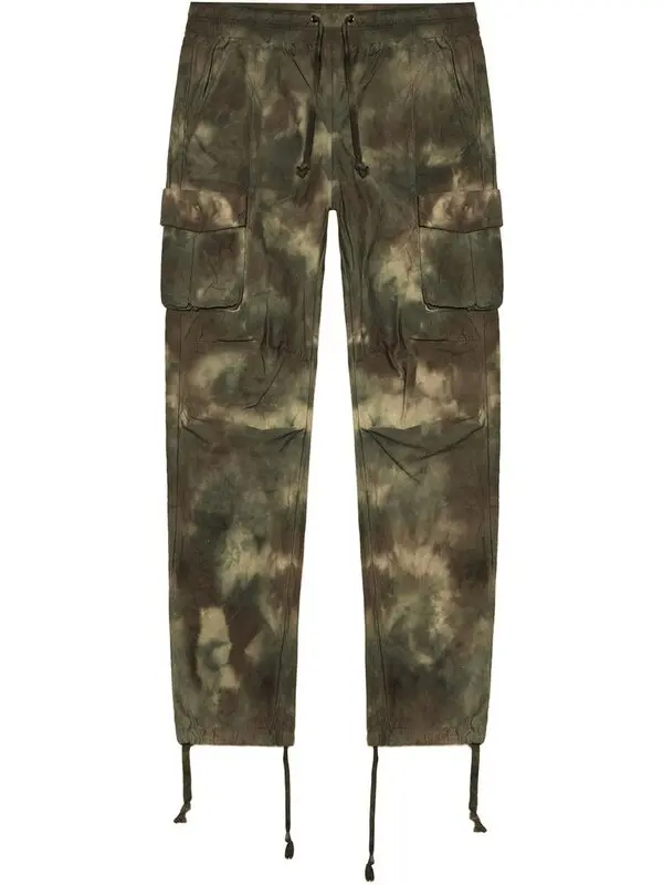 John Elliott Camouflage Tie-dye Cargo Pants - Green