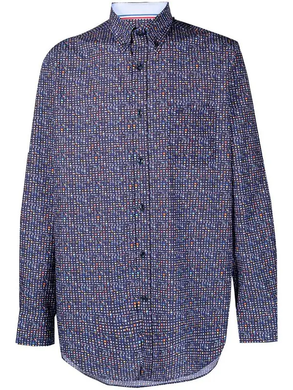 Paul & Shark Flag-print Cotton Shirt