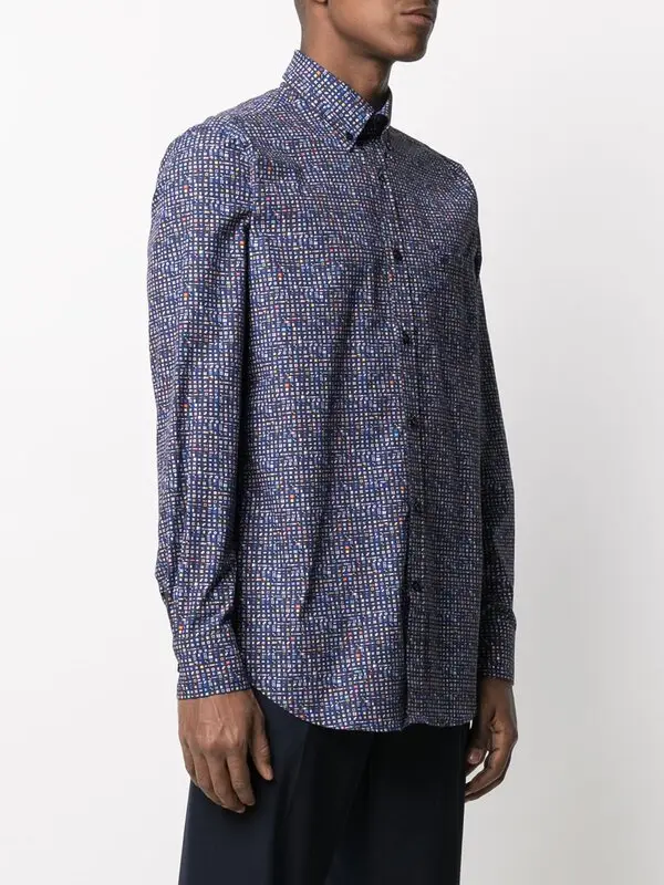 Paul & Shark Flag-print Cotton Shirt