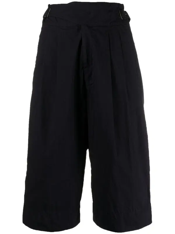 Y’s Loose Fit Pleated Shorts - Blue