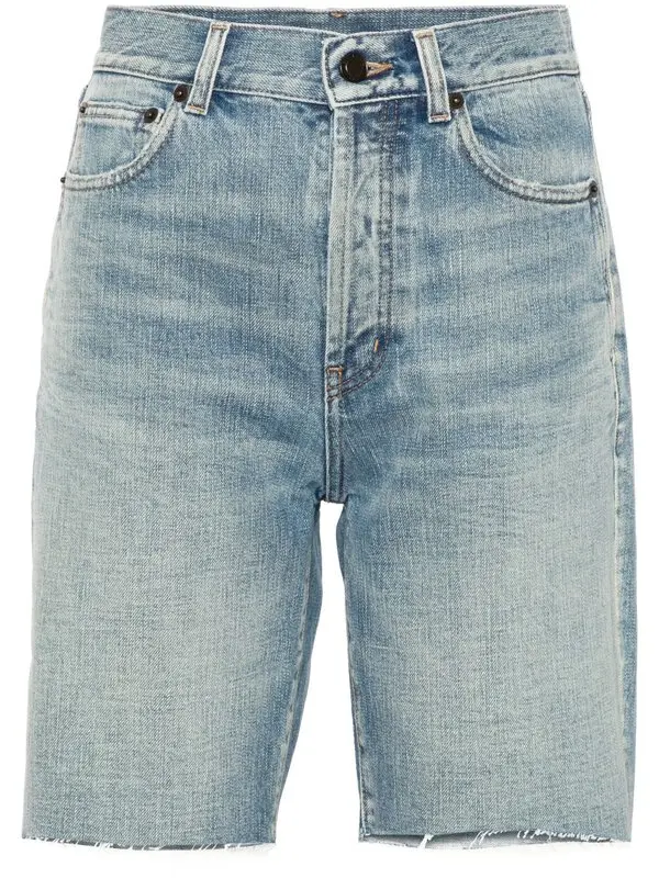 Saint Laurent High-waisted Denim Shorts