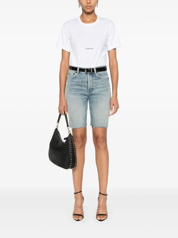 Saint Laurent High-waisted Denim Shorts