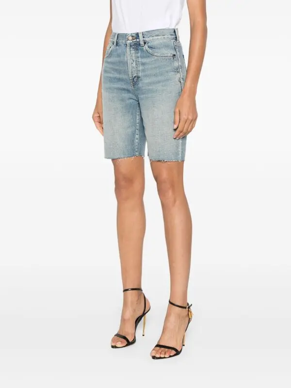 Saint Laurent High-waisted Denim Shorts