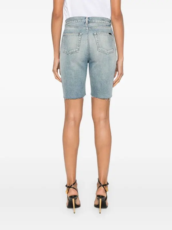 Saint Laurent High-waisted Denim Shorts