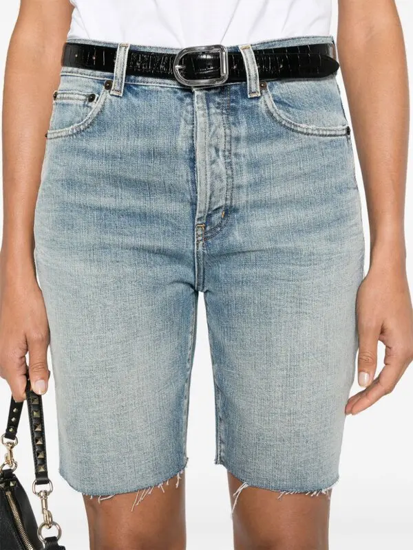 Saint Laurent High-waisted Denim Shorts