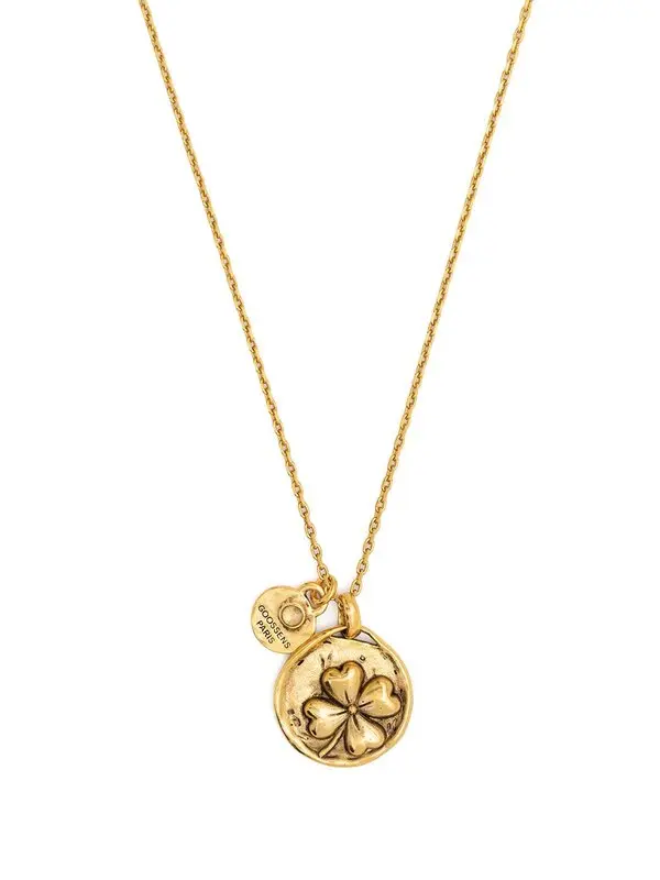 GOOSSENS Talisman Four-leaf Clover Medallion Necklace - Gold