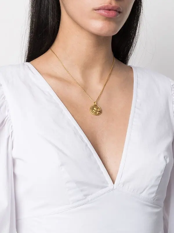 GOOSSENS Talisman Four-leaf Clover Medallion Necklace