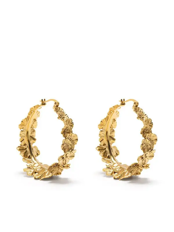GOOSSENS Talisman Flower Hoop Earrings - Gold