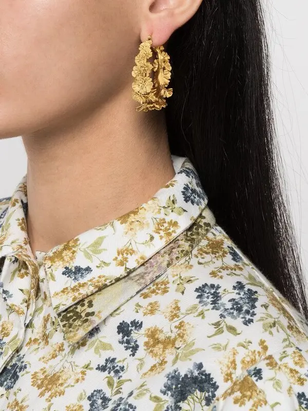 GOOSSENS Talisman Flower Hoop Earrings