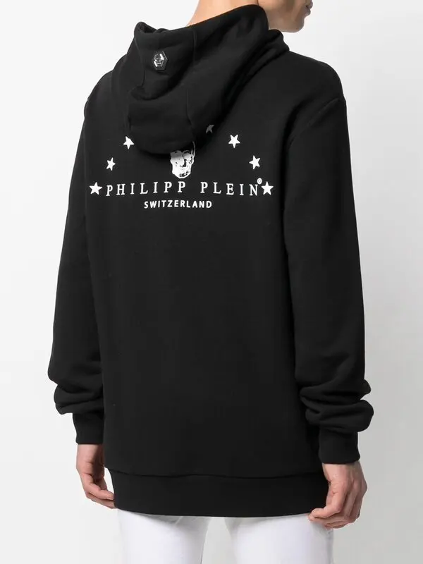 Philipp Plein Printed Long-sleeved Hoodie