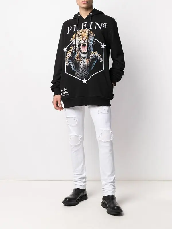 Philipp Plein Printed Long-sleeved Hoodie
