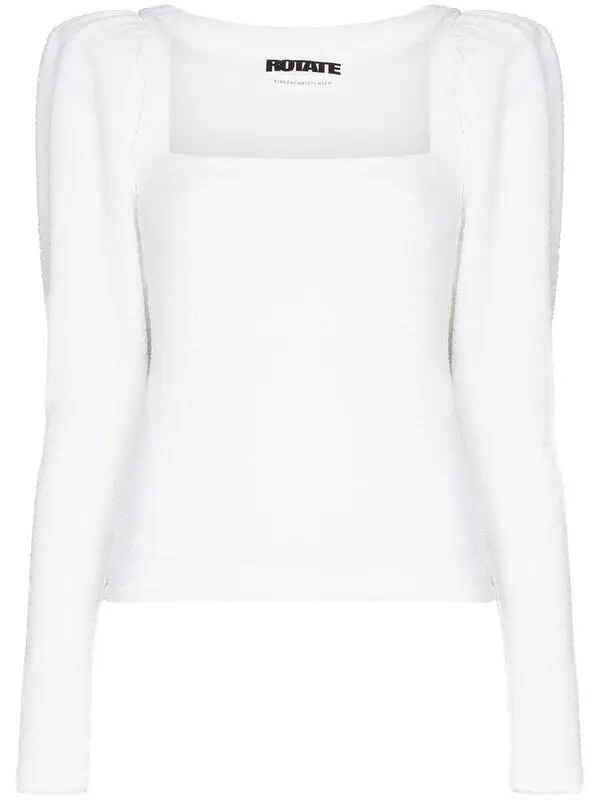 ROTATE BY BIRGER CHRISTENSEN Stevie Square-neck Long-sleeve Top