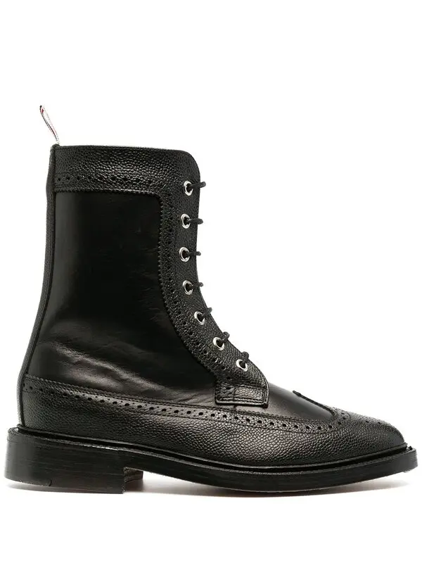 Thom Browne Brogue-detail Combat Boots