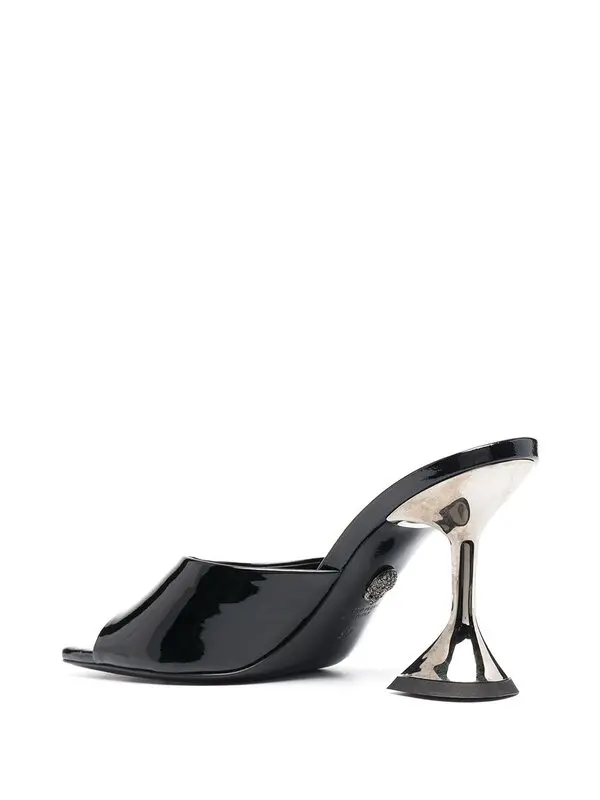 Philipp Plein Square-toe Heeled Sandals - Black