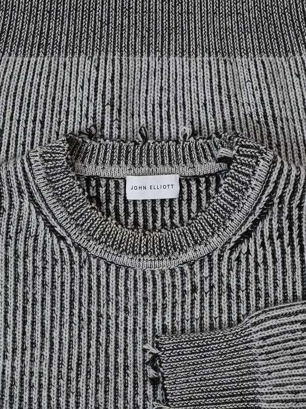 John Elliott Ribbed-knit Crewneck Jumper