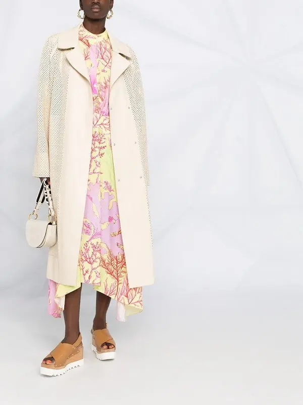 Stella McCartney Faux-leather Perforated Coat