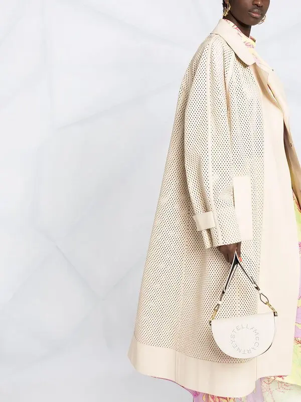 Stella McCartney Faux-leather Perforated Coat