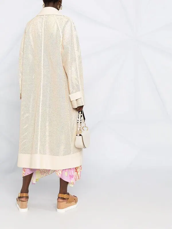 Stella McCartney Faux-leather Perforated Coat