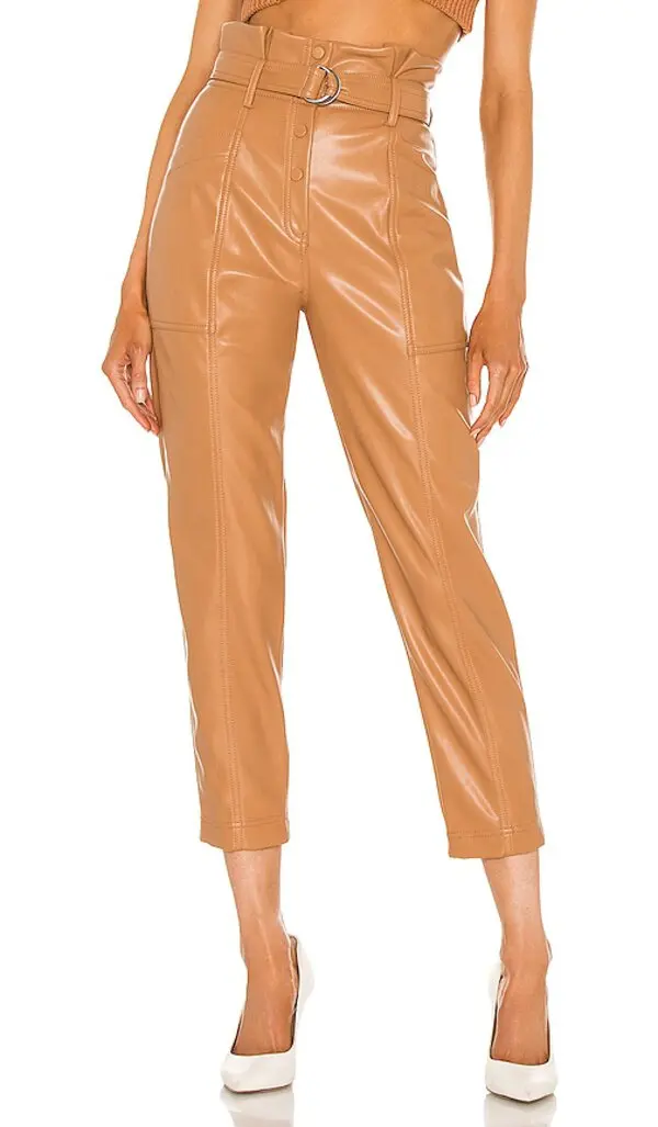 Simkhai Leela Vegan Leather Pant In Tan