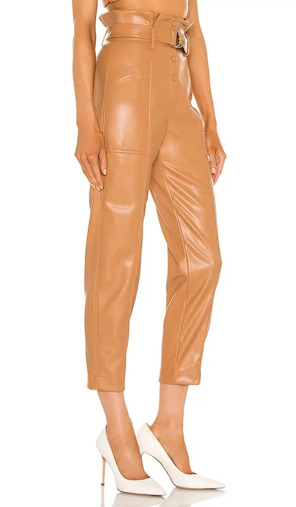 Simkhai Leela Vegan Leather Pant In Tan
