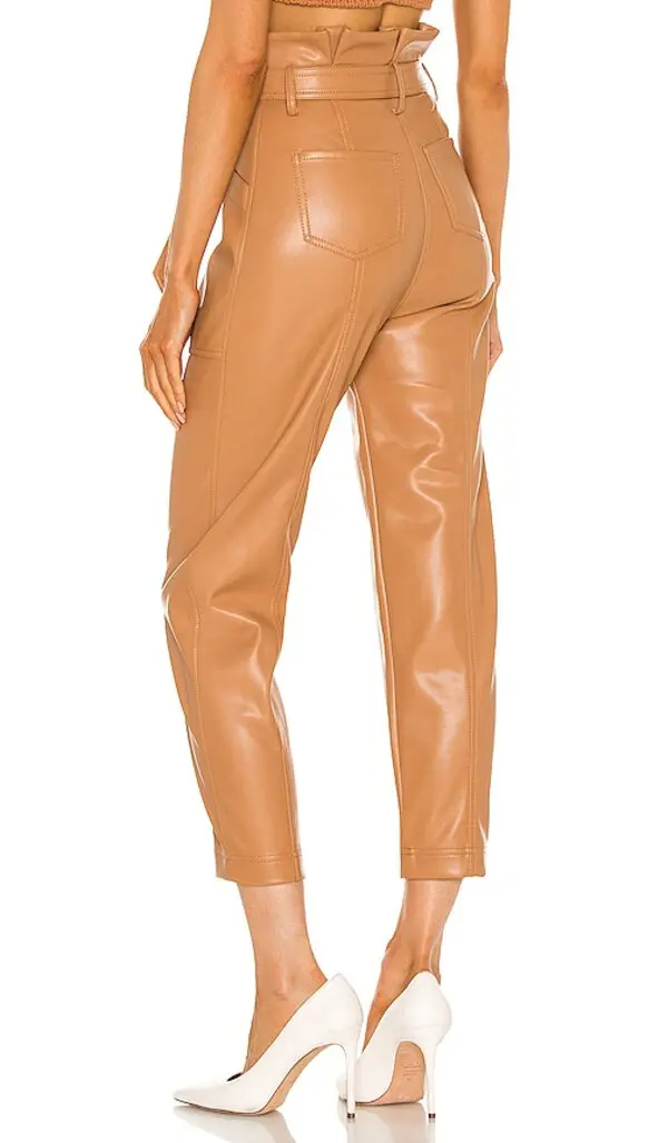 Simkhai Leela Vegan Leather Pant In Tan