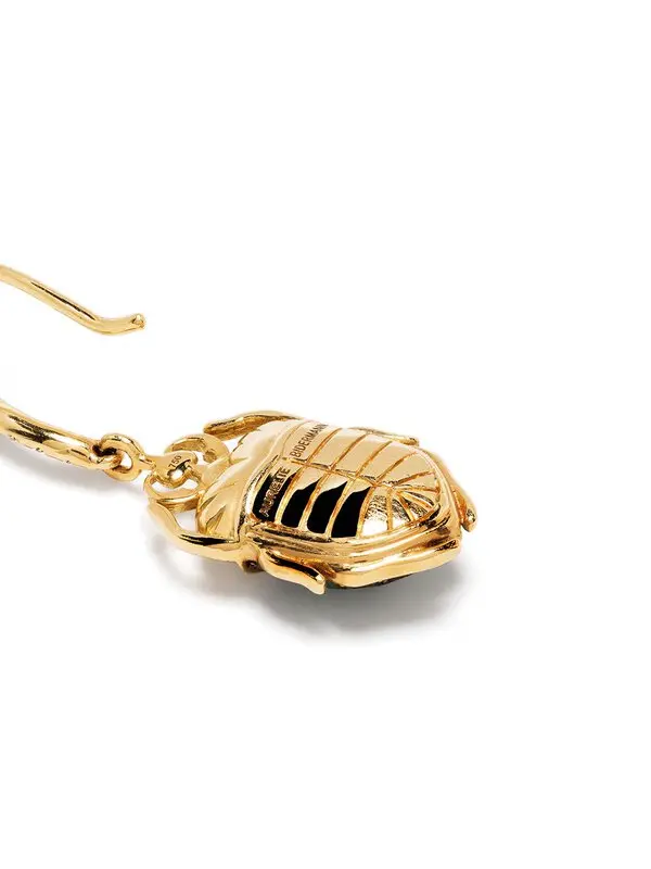 AURÉLIE BIDERMANN 18kt Yellow Scarab Tsavorite And Diamond Earrings