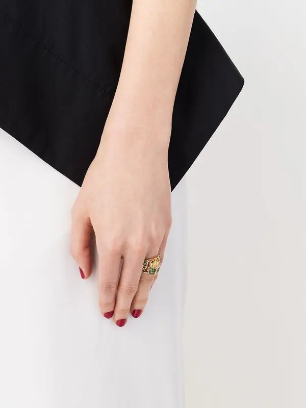 AURÉLIE BIDERMANN 18kt Yellow Scarab Ring