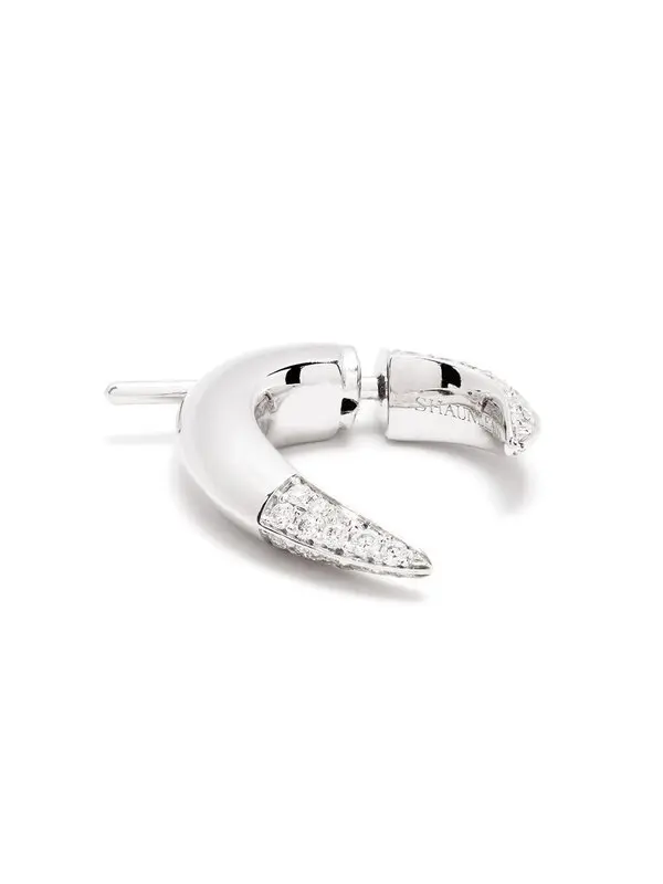 SHAUN LEANE 18kt White Gold Small Talon Diamond Earrings