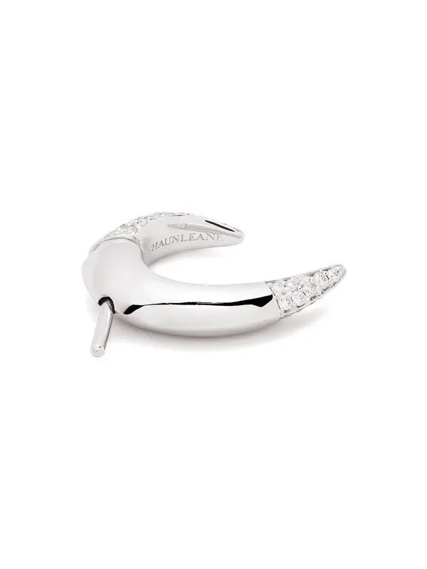 SHAUN LEANE 18kt White Gold Small Talon Diamond Earrings