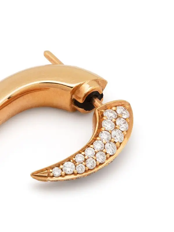 SHAUN LEANE 18kt Rose Talon Diamond Earrings - Gold