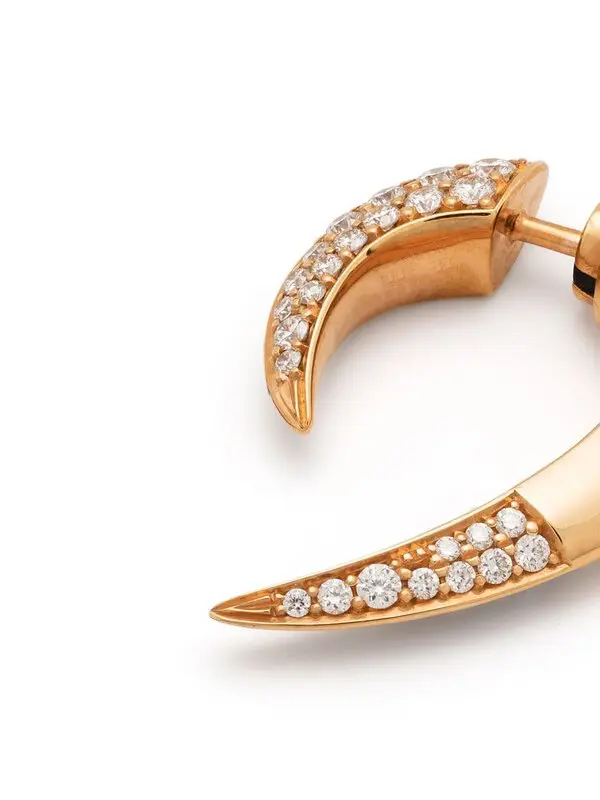SHAUN LEANE 18kt Rose Talon Diamond Earrings - Gold
