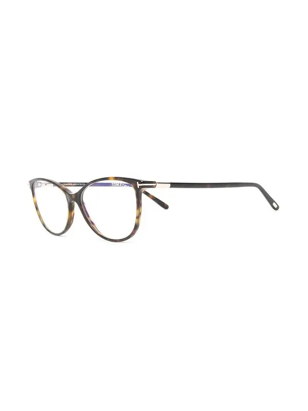 TOM FORD Tortoiseshell Round-frame Glasses