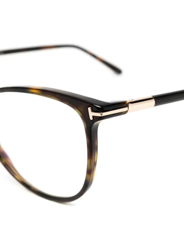 TOM FORD Tortoiseshell Round-frame Glasses