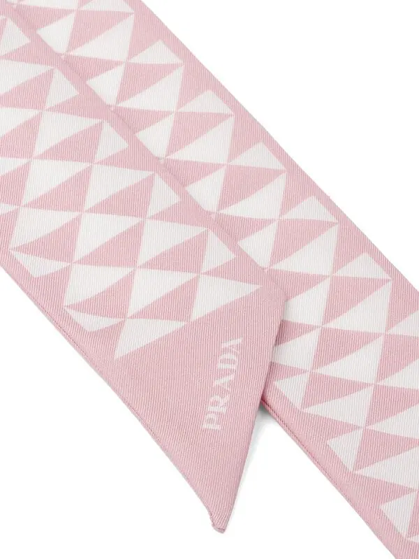 Prada Triangle-logo Twill Scarf