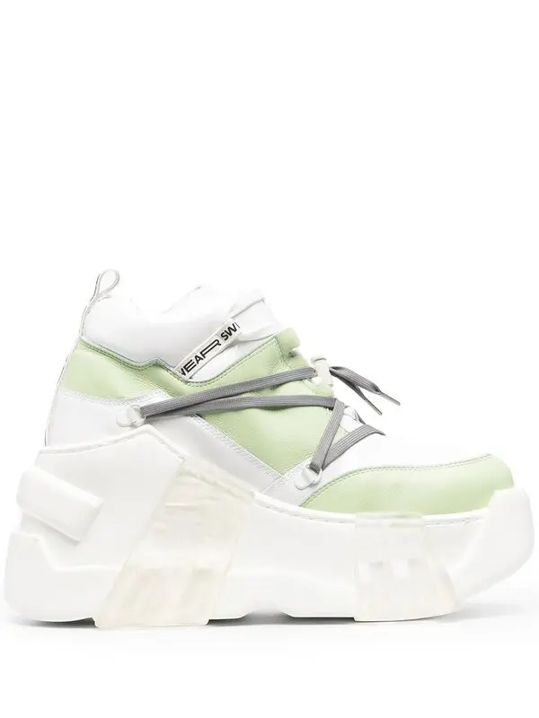 Swear London Amazon Platform Boots - Green