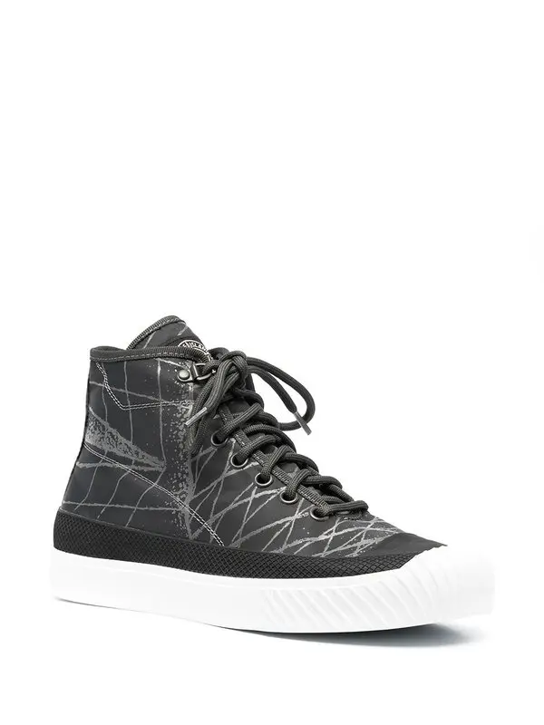 Stone Island Abstract-print High-top Sneakers