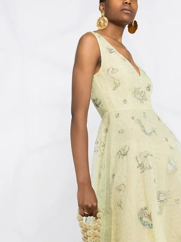 Emilio Pucci Capri Print A-line Midi Dress