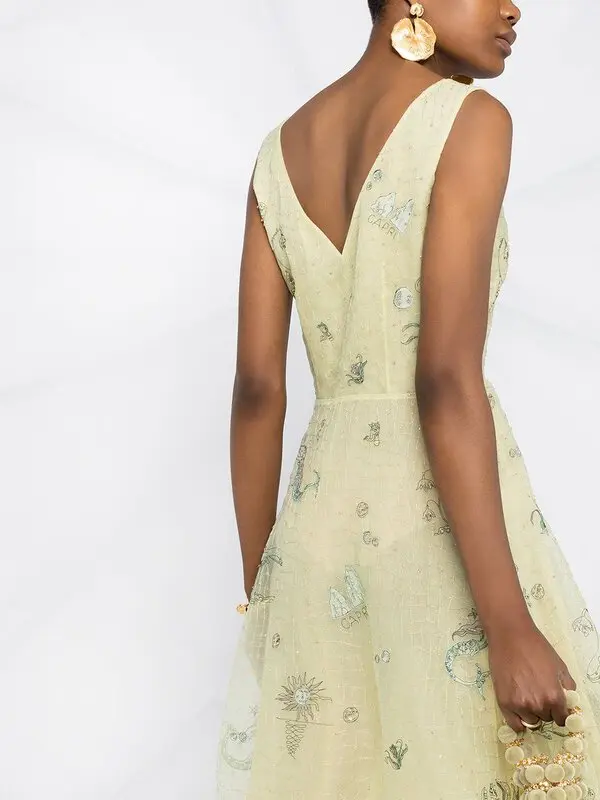 Emilio Pucci Capri Print A-line Midi Dress