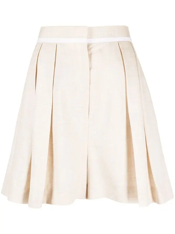 Stella McCartney High-waisted Pleated Tailored Shorts