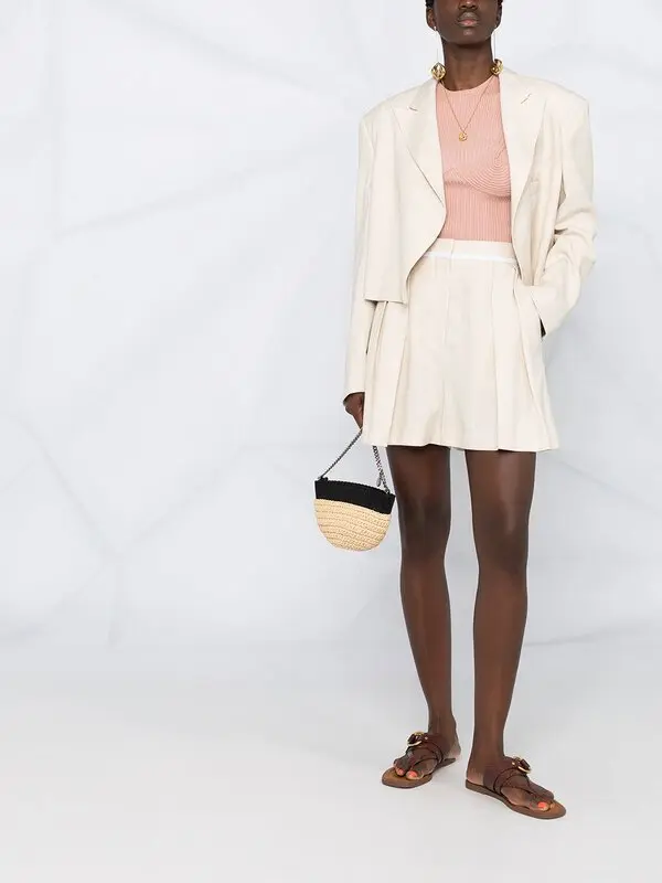 Stella McCartney High-waisted Pleated Tailored Shorts