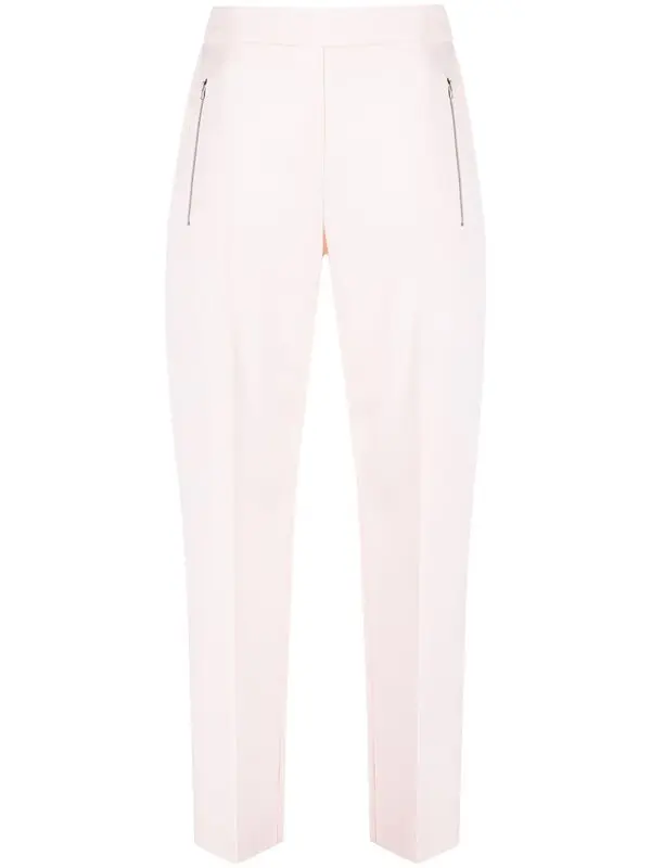 Stella McCartney Wool/cotton Blend Tapered Leg Trousers - Pink