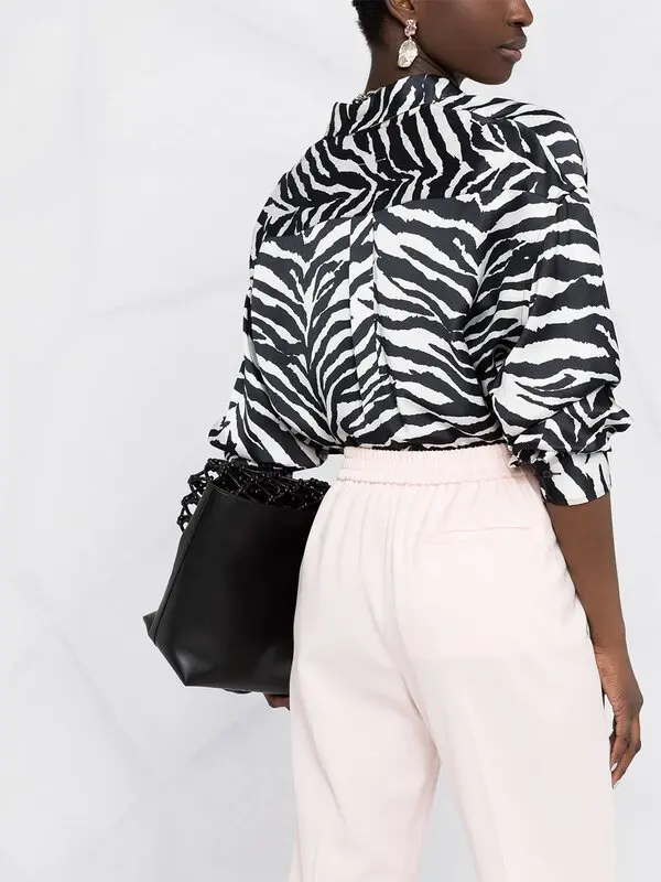 Stella McCartney Wool/cotton Blend Tapered Leg Trousers