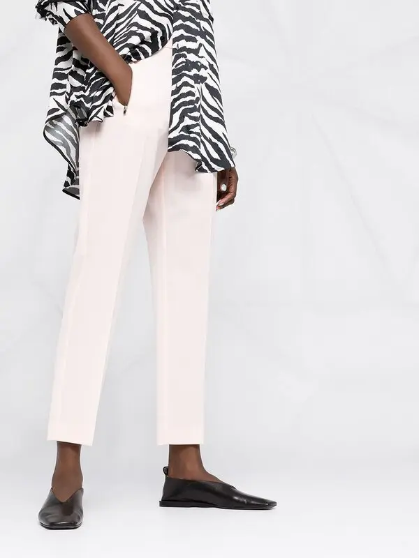 Stella McCartney Wool/cotton Blend Tapered Leg Trousers