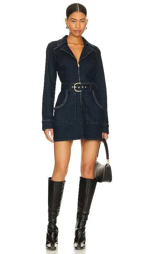 Show Me Your Mumu Outlaw Denim Mini Dress - Thunder